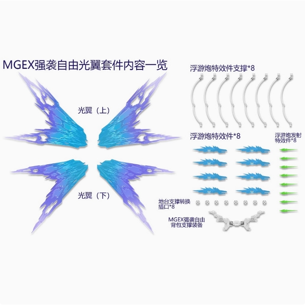 DDB MGEX 1/100 Strike Freedom Wing Effect parts | Shopee Việt Nam