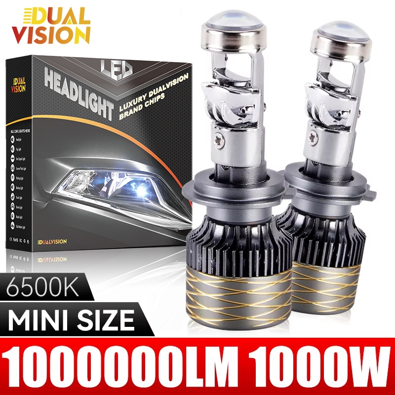2pc 1000W 1000000Lm H7 H4 Đèn Pha Led Ống Kính Máy Chiếu H8 H11 H9 9005 HB3 9006 HB4 Bóng Đèn Ô ...