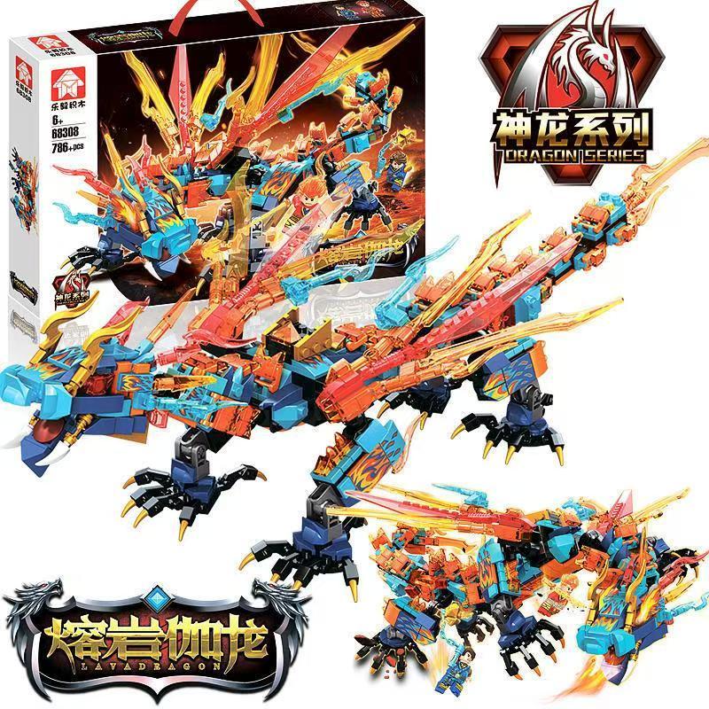 Khối xây dựng Shenlong Phantom Ninja Mecha Canglong Qinglong Holy Beast ...
