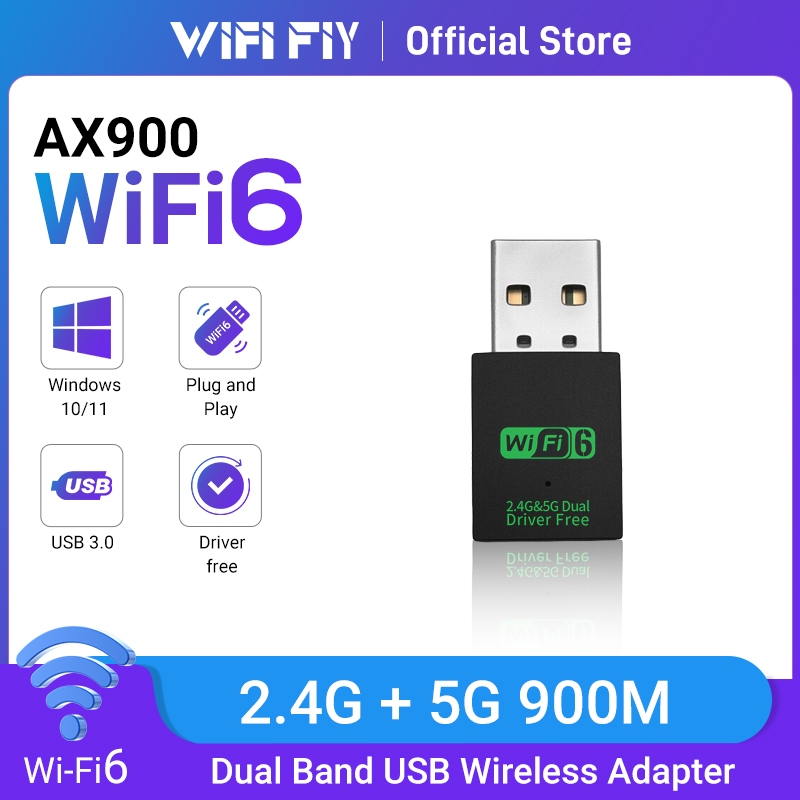 Wifi FIY 900 Mbps Bộ chuyển đổi WiFi Dongle Băng tần kép 2.4G & 5GHz ...