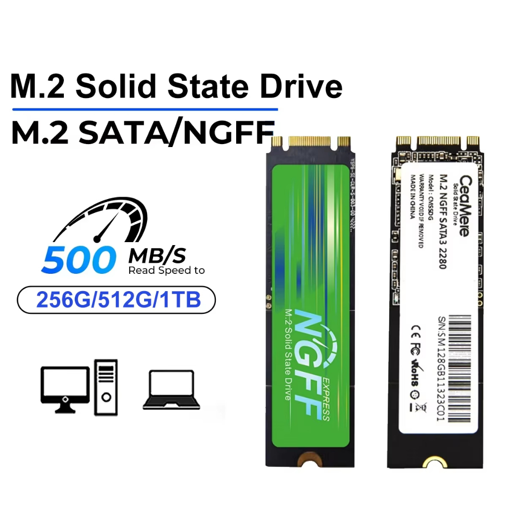 M.2 SATA SSD 256G 512G 1TB M.2 NGFF SSD 500MB / S M.2 2280 NGFF SATA B ...