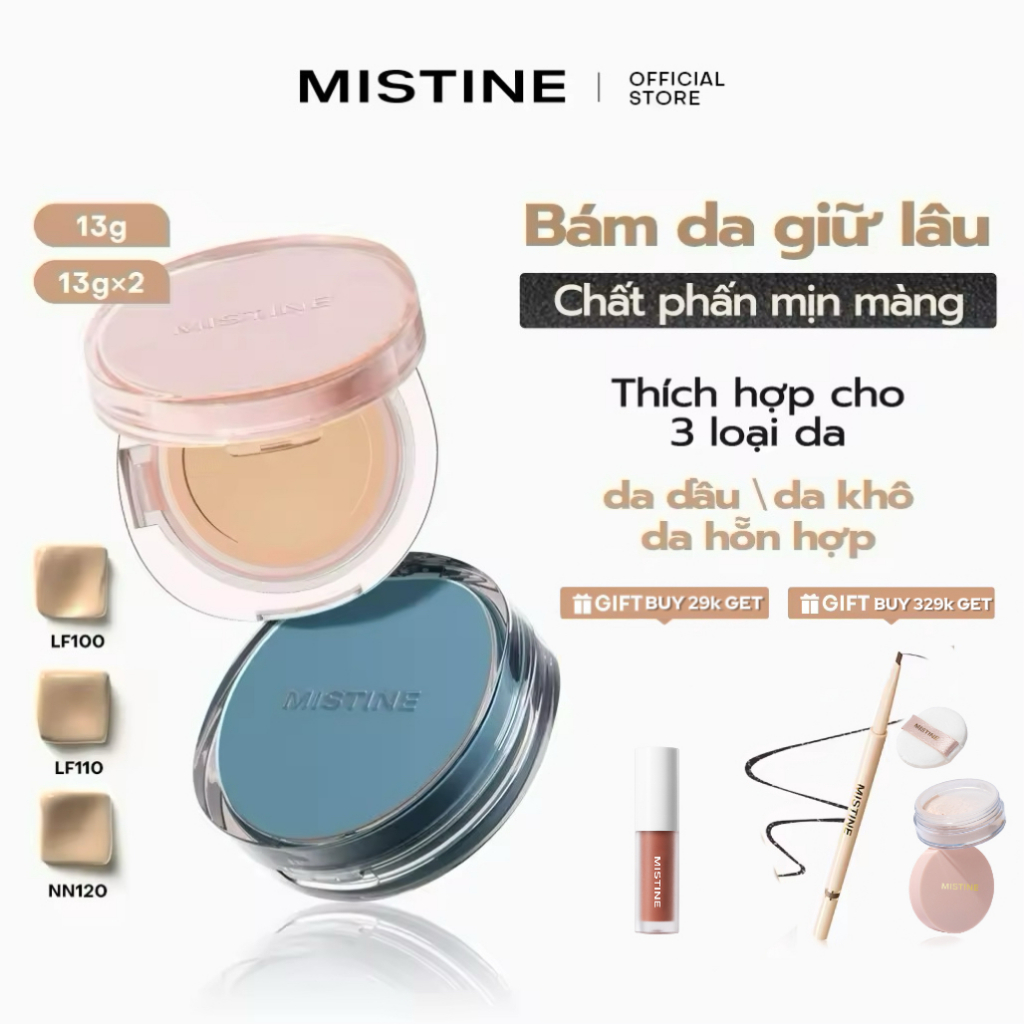 cushion Mistine Kem nền Cầu vồng Xiêm La Phấn mịn mềm mại 13g*2/13g ...
