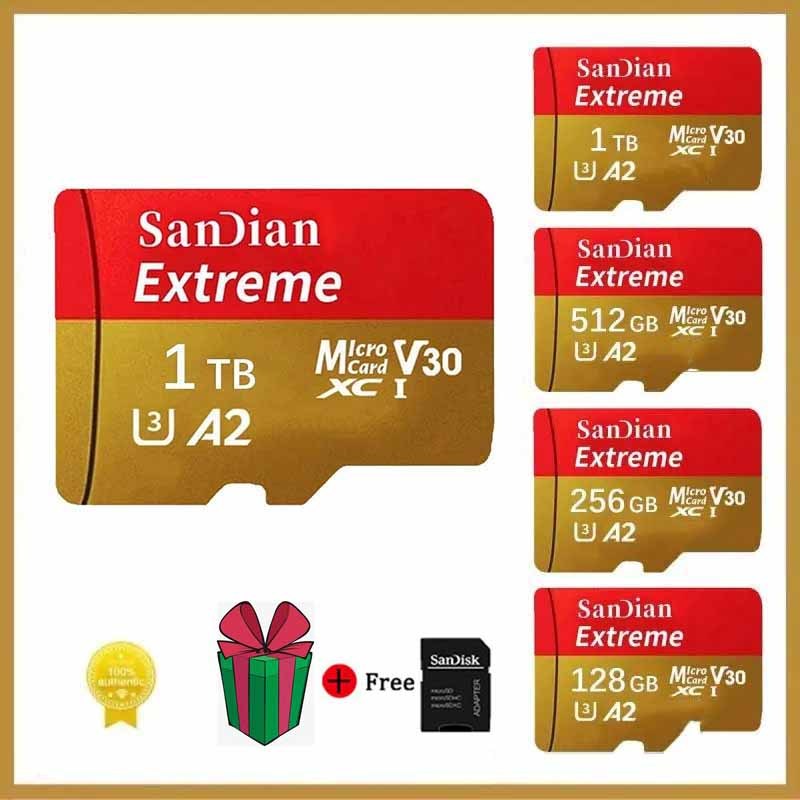 Sandisk1tb 512GB 256GB 128GB Micro TF SD Card V60 Thẻ nhớ máy ảnh tốc ...