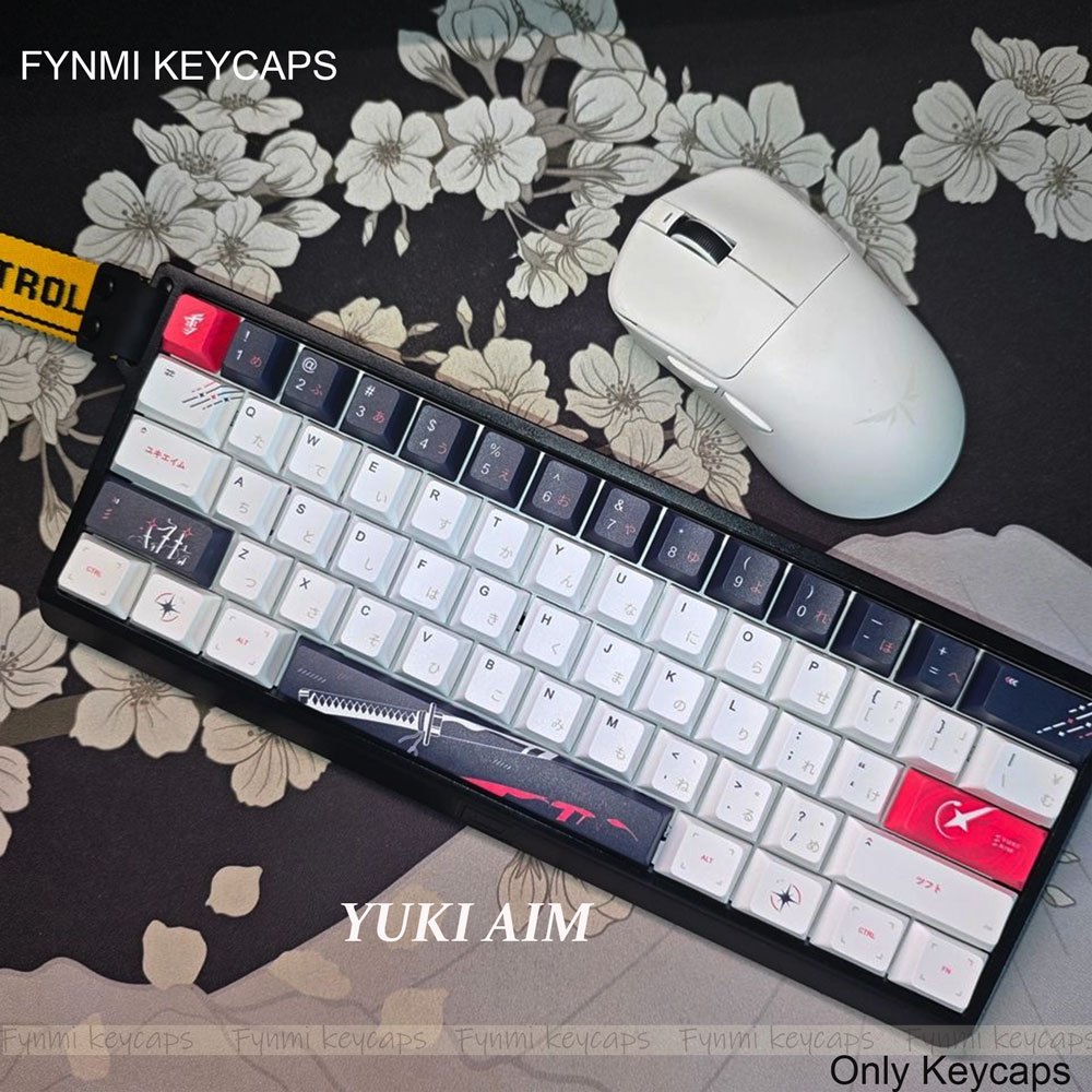 Anime Yuki Aim Keycaps ANSI ISO Bố cục Cherry Profile 134 phím 5 mặt ...