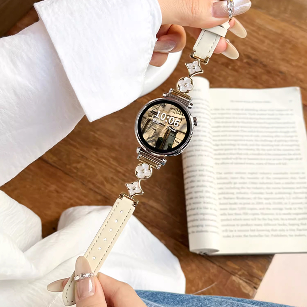 Ins Style Clover Dây da kim loại cho Huawei Watch GT4 GT3 GT2 GT5 pro ...
