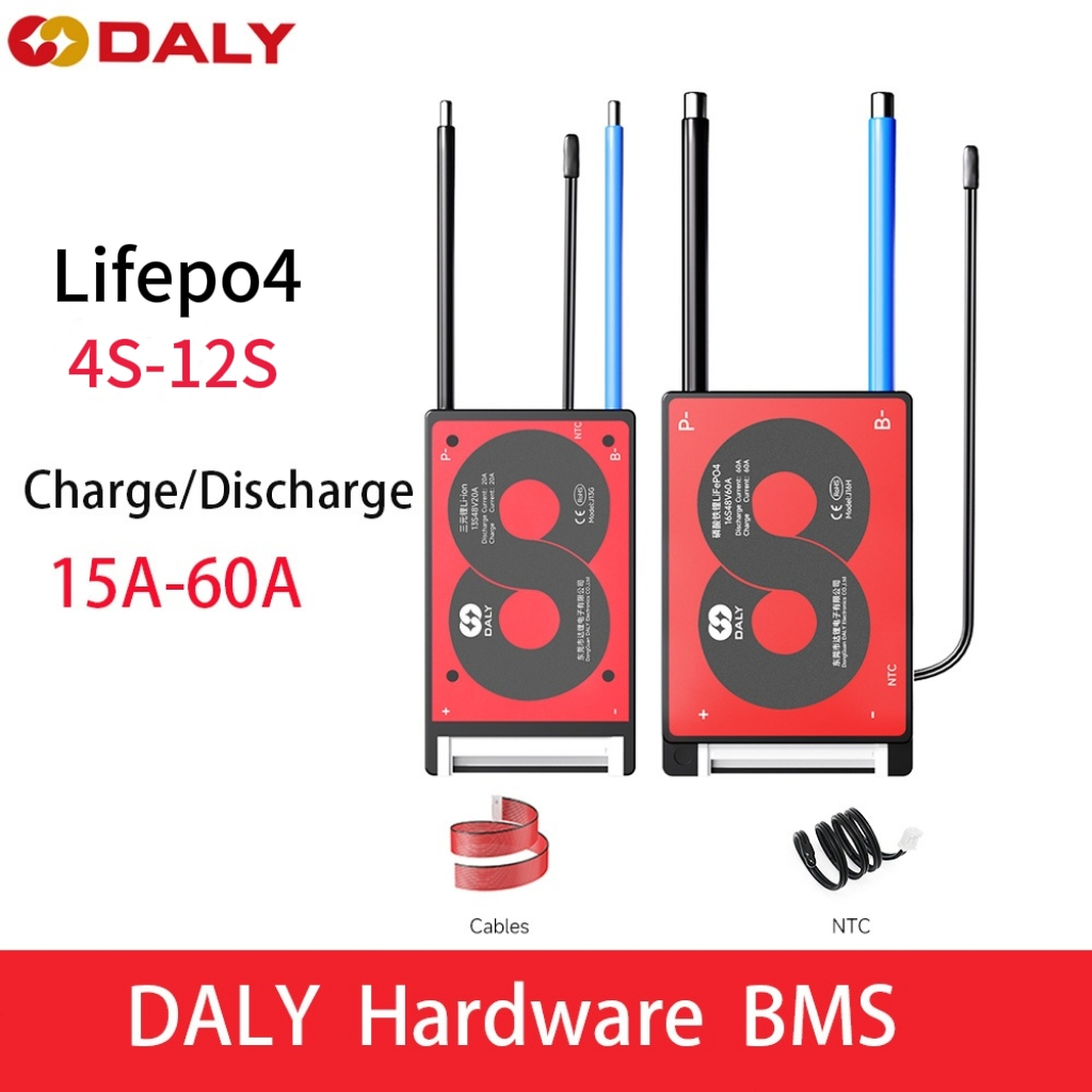 Daly Phần cứng BMS 12V 24V 36V Lifepo4 3.2V pin BMS 4S 8S 12S 15A 20A 40A 60A | Shopee Việt Nam