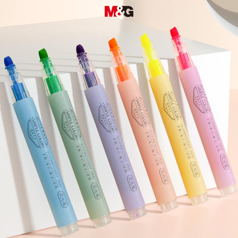 Set Bút Nhớ Highlight 6 Màu M&G, Bút Dạ Quang, Bút Đánh Dấu Highlight ...