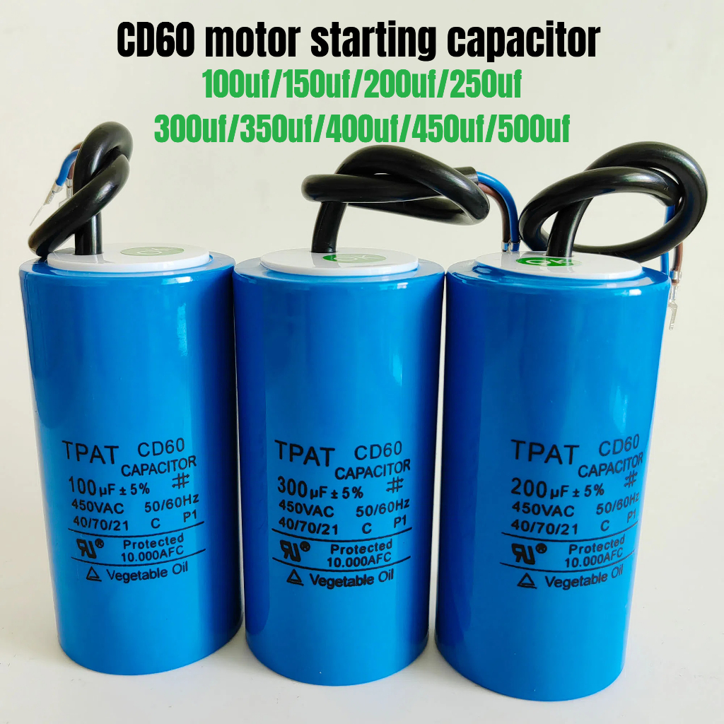 Tụ điện máy bơm nước Cbb60 / cd60 Bắt đầu chạy Tụ điện 25uf-80uf 100uf-500uf 50 x 100mm | Shopee ...