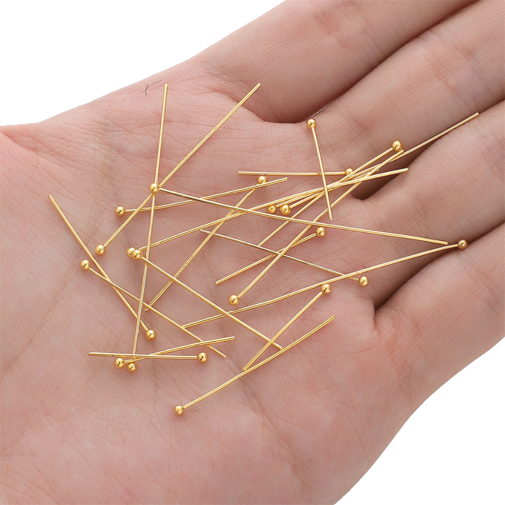[0.6mm] Phụ kiện đồng bóng mạ vàng 14k DIY Handmade 50 chiếc | Shopee Việt Nam