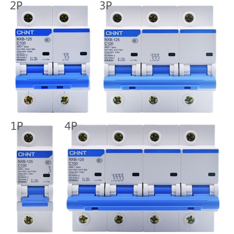 Chnt CHINT NXB-125 1P 63A 80A 100A 125A 230V 220V 50HZ Bộ ngắt mạch thu ...