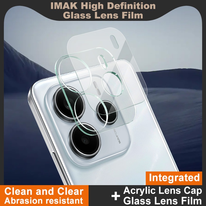 Imak Redmi Note 14 5G Phiên bản nước ngoài Obsidian Edition HD Phim ống kính siêu mỏng + Nắp ống ...