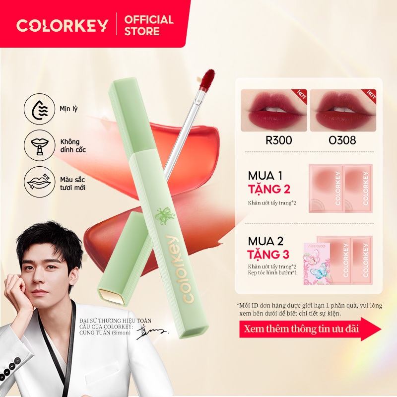 [LIVE] Son COLORKEY Watery Matte Lip Tint 1.8g | Shopee Việt Nam