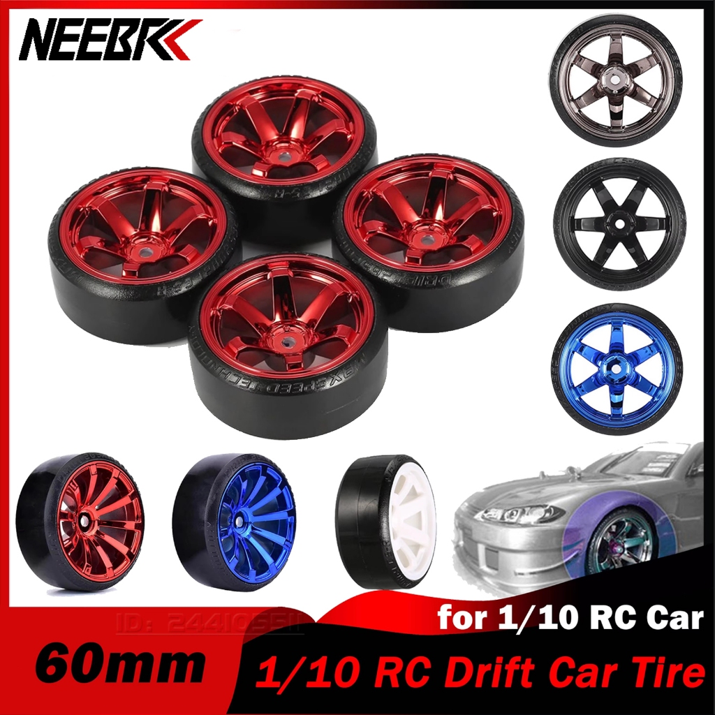 Neebrc 4 60mm 1 / 10 RC Drift Bộ lốp xe hơi bằng nhựa cứng Bánh xe ...