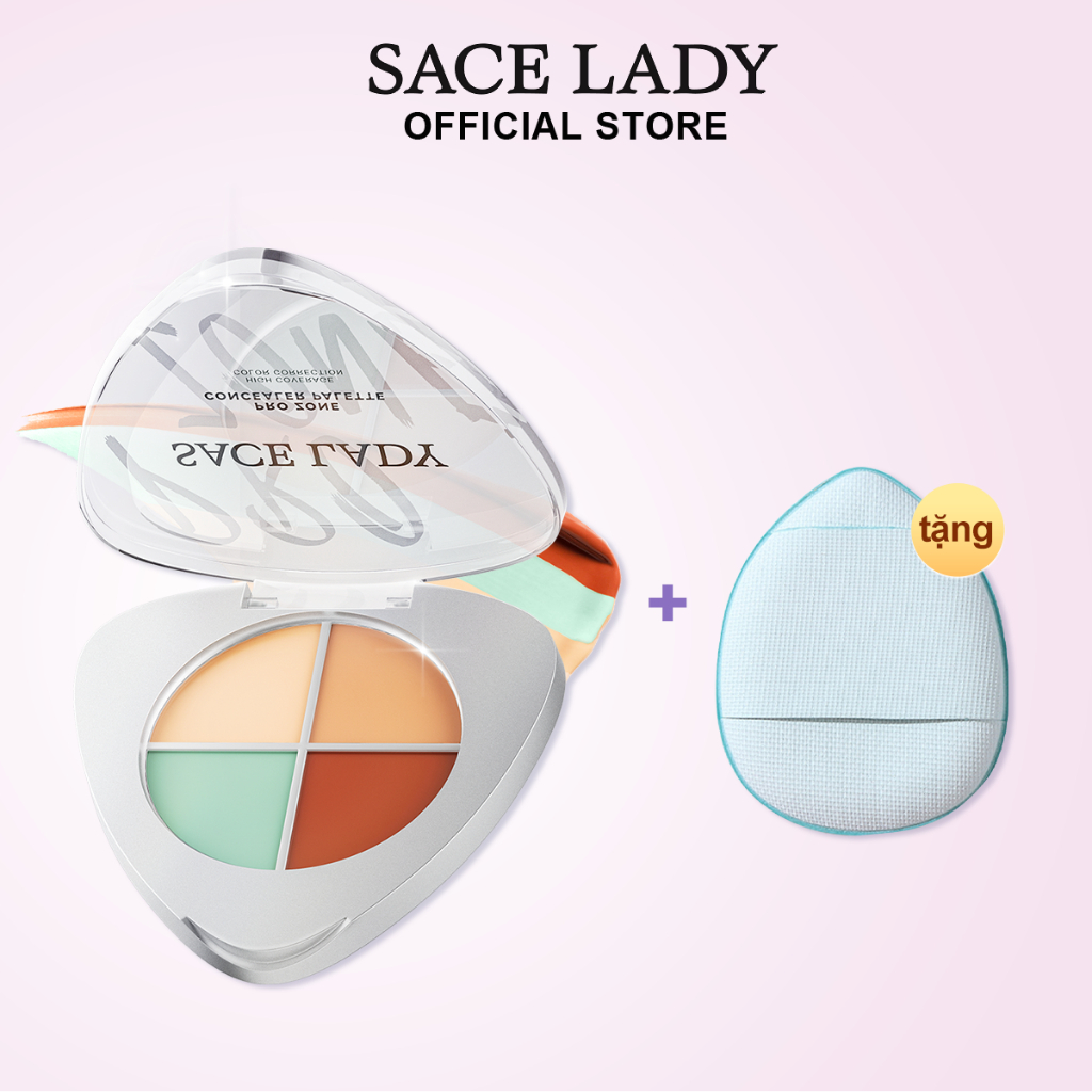 Bảng Kem Che Khuyết điểm SACE LADY Chống Thấm Nước Giúp Hiệu Chỉnh Màu ...