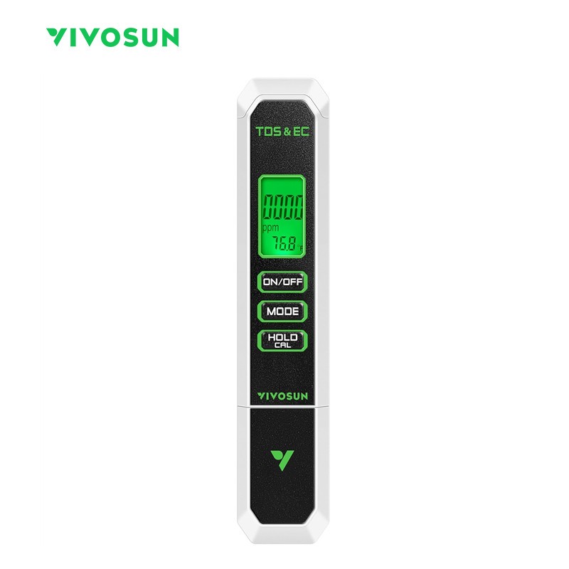 VIVOSUN Máy đo TDS, Máy đo nhiệt độ 3 trong 1 TDS, EC & EC, Máy kiểm tra chất lượng nước kỹ ...