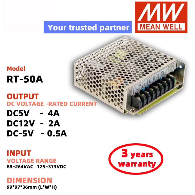 Mean WELL RT-50D RT-50A RT-50B RT-50C Bộ nguồn chuyển mạch Nguồn điện Meanwell DC | Shopee Việt Nam