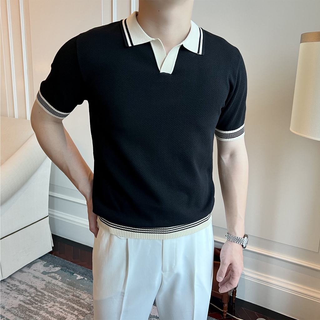 Áo polo nam Meason Cổ chữ V Mát mẻ Co giãn Cotton Thanh lịch Sang trọng ...