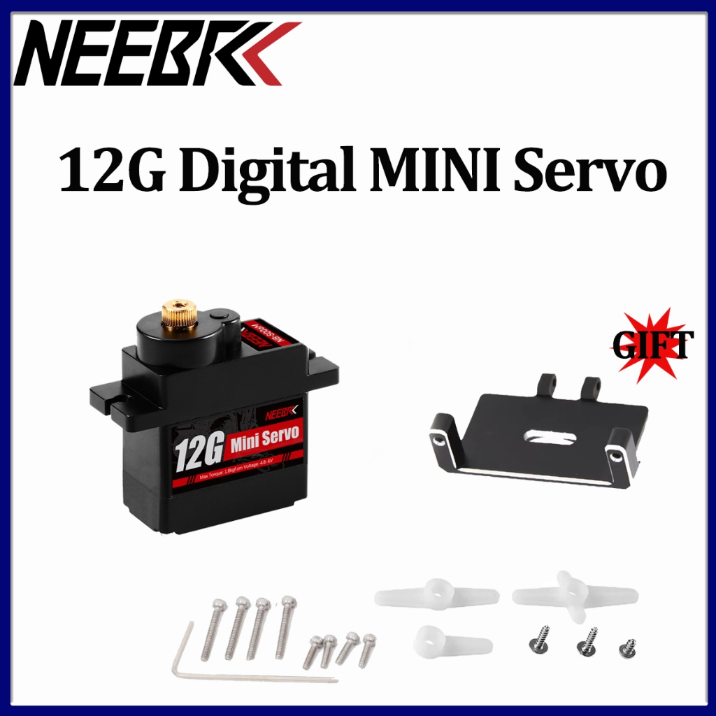 Neebrc 12g Micro Metal Gear Động cơ chống nước Servo kỹ thuật số 4.8-6V ...
