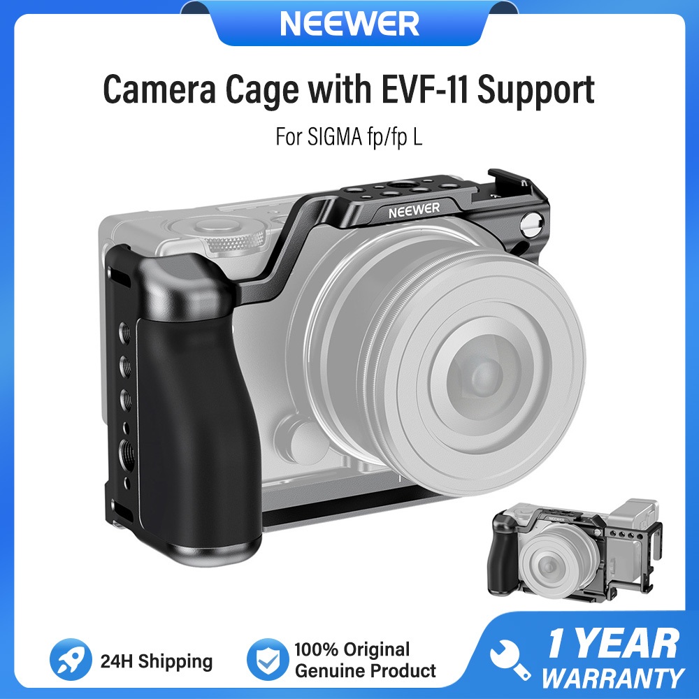 Lồng NEEWER cho lồng máy ảnh kim loại fp / fp L với EVF-11 Hỗ trợ 1 / 4 "& 3 / 8" Chủ đề Arca ...