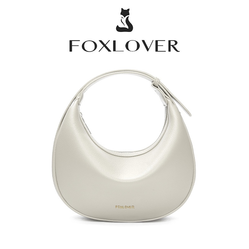 FOXLOVER Túi đeo chéo phong cách hàn quốc Túi đeo vai hình lưỡi liềm Túi da đeo vai có thể điều ...