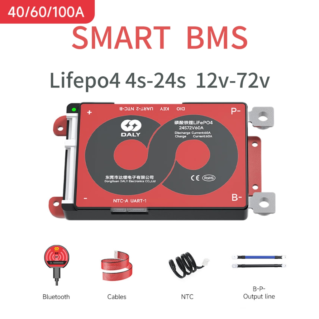Smart DALY NEW K-SERIES bms Lifepo4 4s 8s 12s 15s 16s 20s 24s bms 12v 24v 36v 48v 60v 72v pin ...
