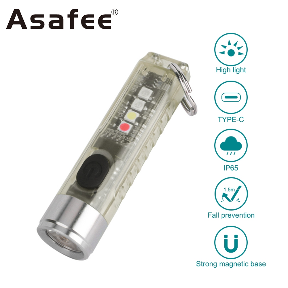 Đèn pin siêu sáng Asafee S11 Mini 600LM IP65 Chống nước có thể sạc lại ...