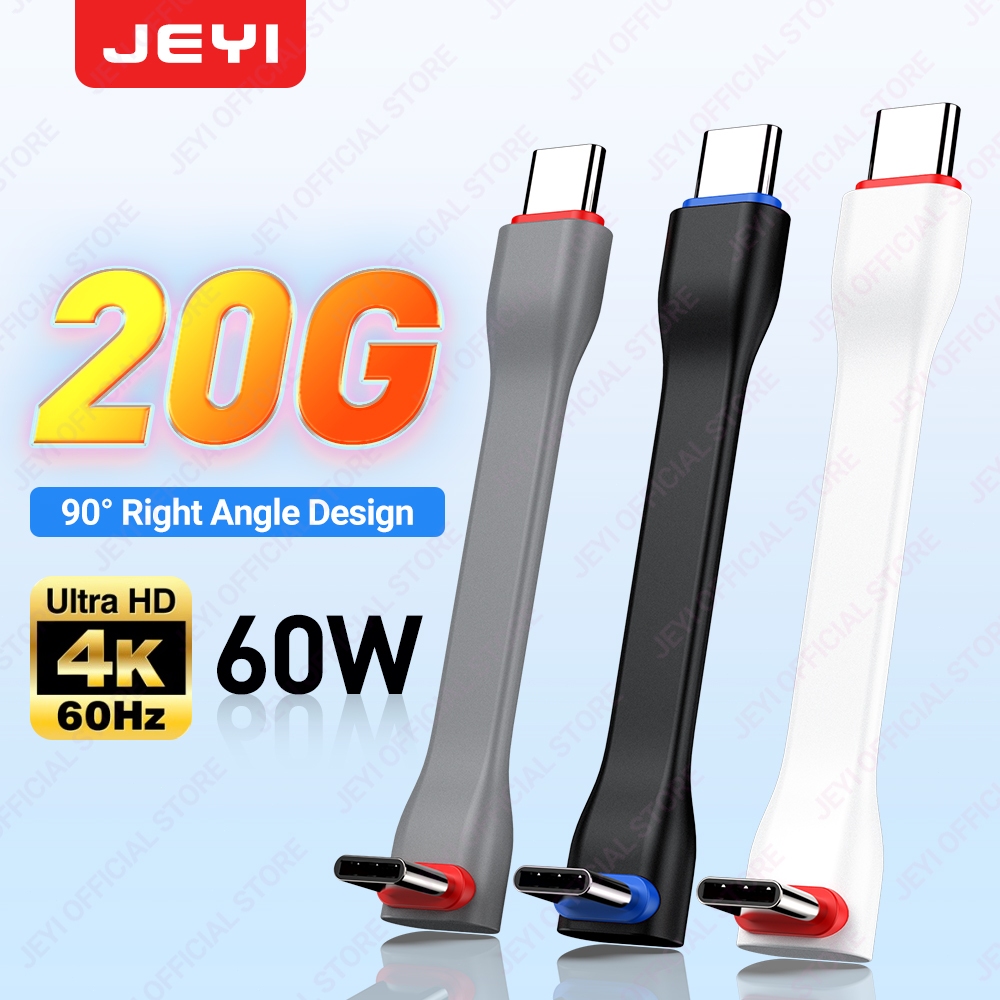 JEYI Cáp ngắn 90 độ USB-C sang USB-C 3A 60W PD 20G 75MM cho ngân hàng ...