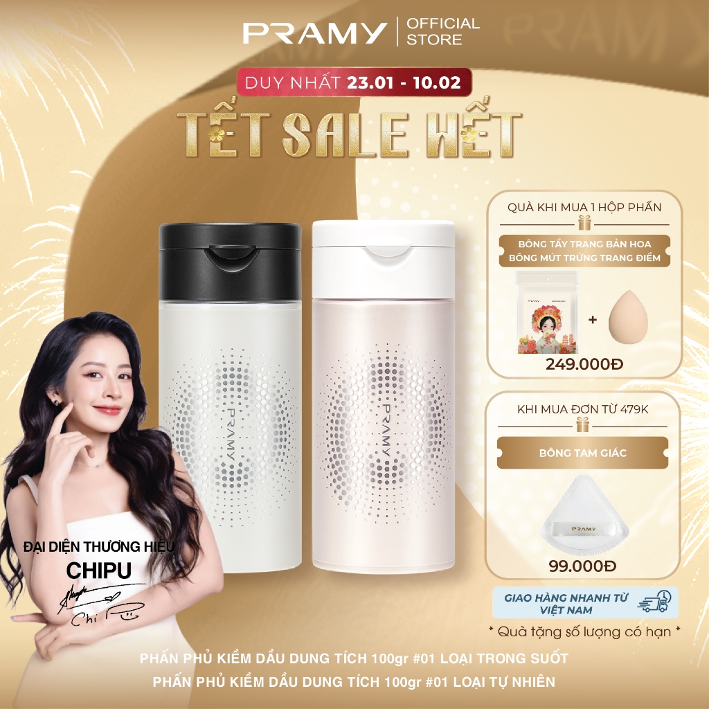 PRAMY Phấn Phủ Kiềm Dầu Dạng Bột Mềm Mịn Dung Tích Lớn Sheer Flawless Silky Loose Powder Big ...