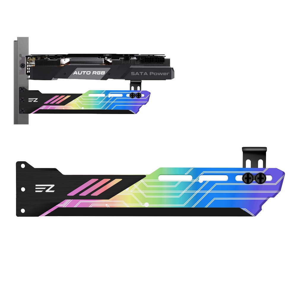 Ezdiy-fab RGB GPU Giá đỡ 5V 3-Pin Thẻ đồ họa RGB đầy màu sắc GPU Hỗ trợ ...