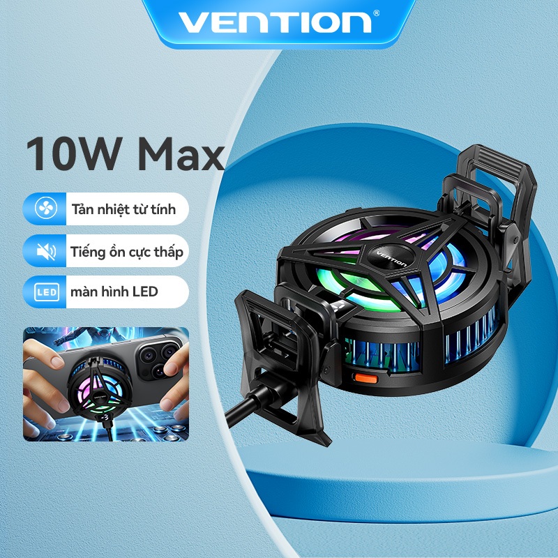 Bộ làm mát điện thoại từ tính Vention có màn hình LED - Bộ làm mát chơi ...