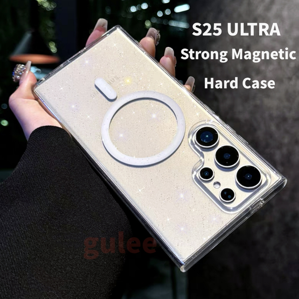 Từ Tính Mạnh Cho Samsung Galaxy S25 Ultra S24 Plus S22 S23 FE 5G Ốp Lưng Lấp Lánh Trong Suốt ...