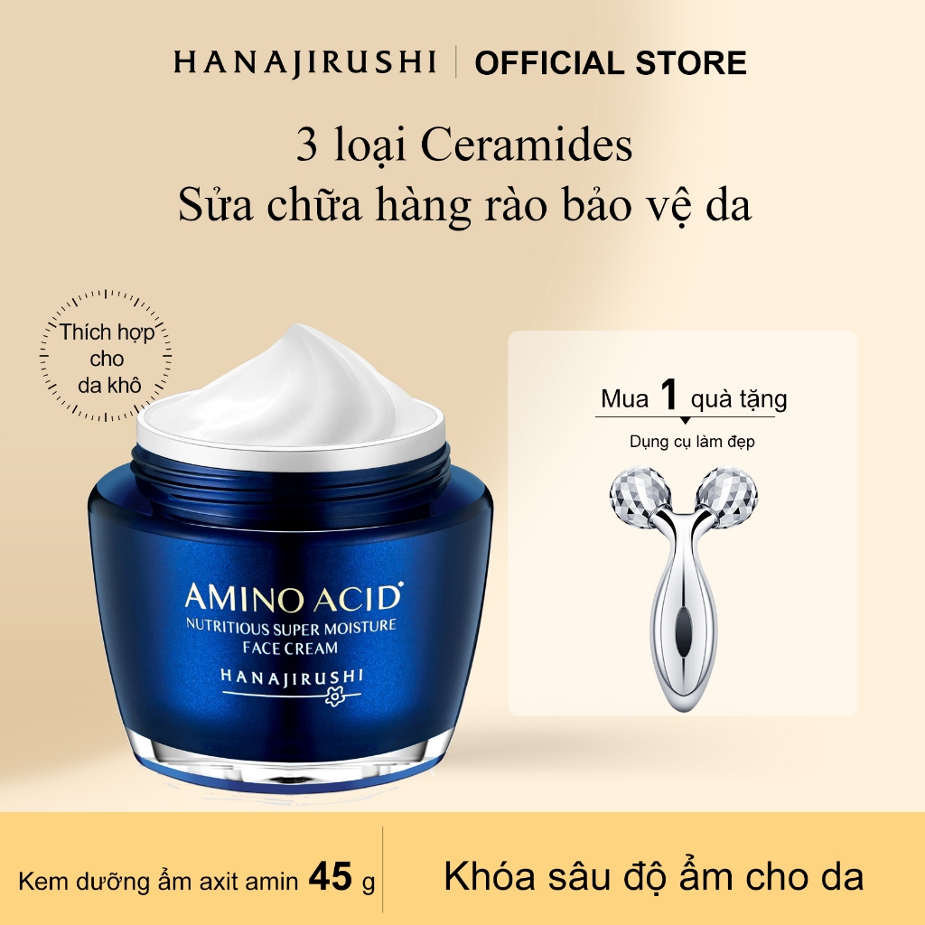 Amino acid Cream HANAJIRUSHI Hydra giữ ẩm sữa dưỡng sắc đẹp 45g ...