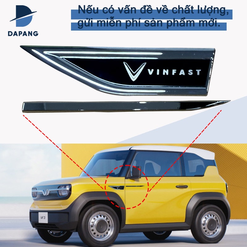 DAPANG Miếng Dán logo 3d Bằng Inox Trang Trí Cửa Xe Hơi vinfast lux a ...