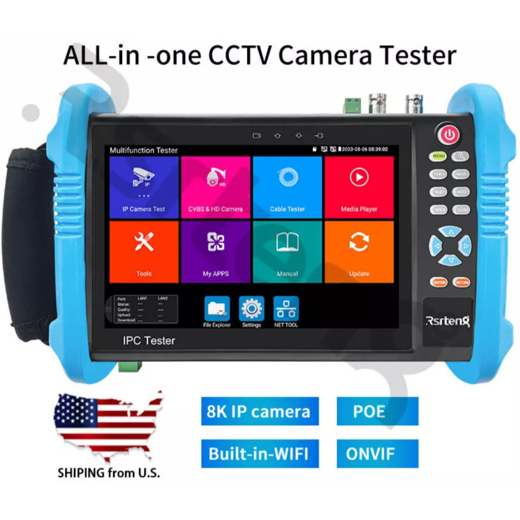 Seesii 7 inch WIFI HDMI 8K CVBS HD IP Camera Giám Sát Mạng UTP Cáp ...
