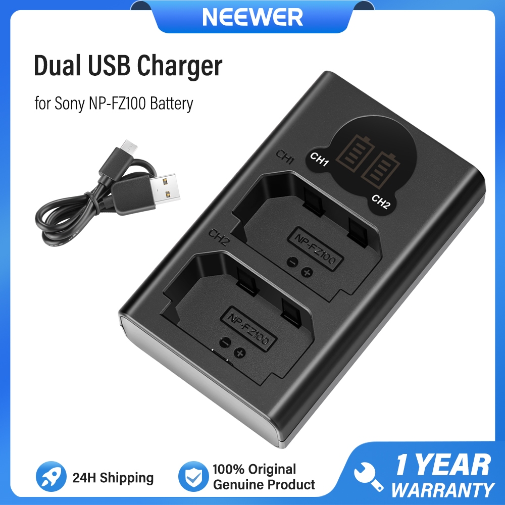 Bộ sạc USB kép Neewer cho pin Sony NP-FZ100 | Shopee Việt Nam