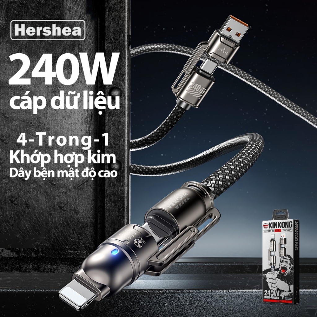 Cáp sạc nhanh Wekome WDC-50, cáp sạc nhanh cho điện thoại, giao diện ...