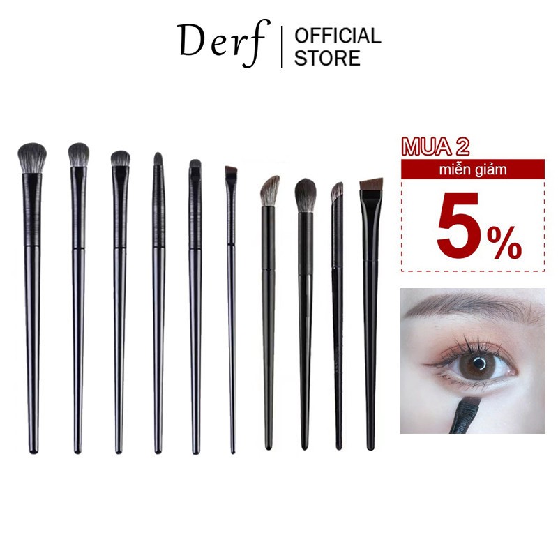Derf Bộ 10 cọ trang điểm chuyên nghiệp mềm mại | Shopee Việt Nam