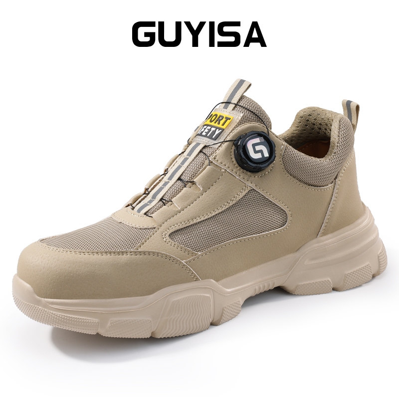 Giày bảo hộ GUYISA mũi thép thoáng khí siêu nhẹ Kaki đứng dài 38-45 F131 | Shopee Việt Nam