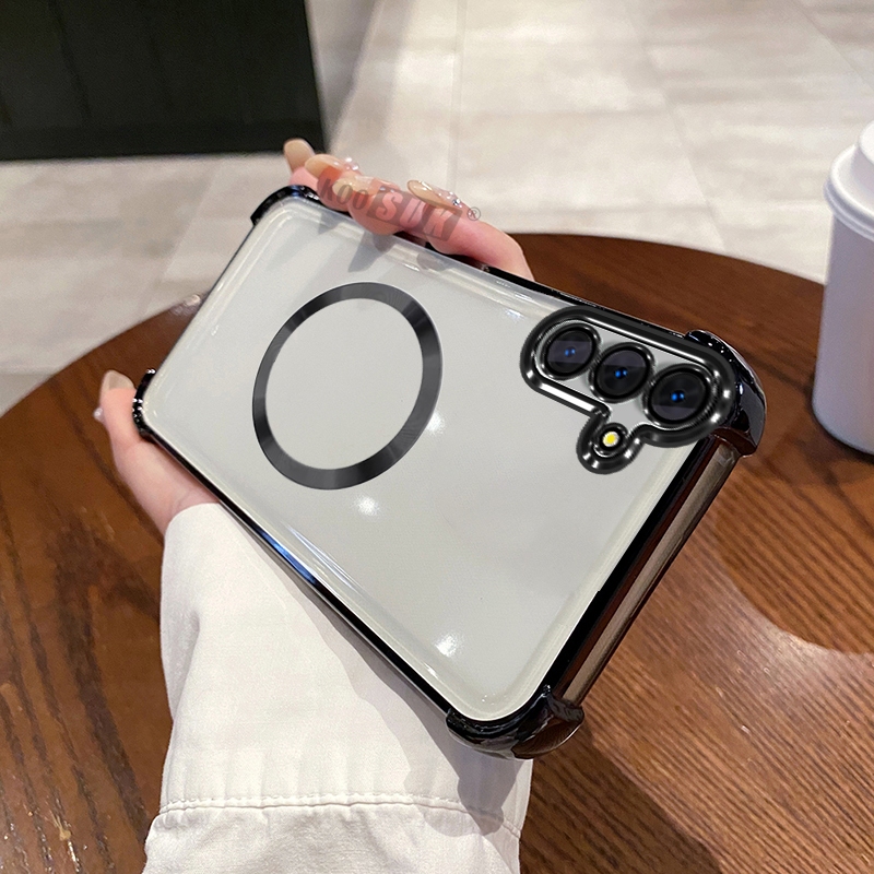 Ốp Mềm Cho Samsung Galaxy A55 A15 A35 A05S A25 A05 Vòng Kim Loại Từ Tính Vỏ Điện Thoại Trong ...