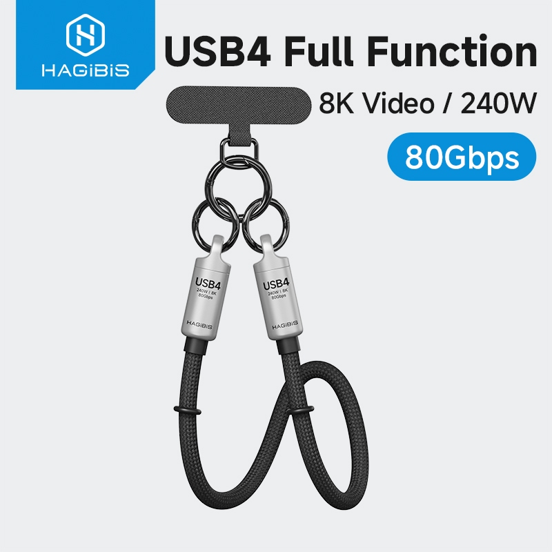 Hagibis USB4 Dây Điện Thoại Cáp Di Động USB C Sang Type-C Dây Đeo Tay ...
