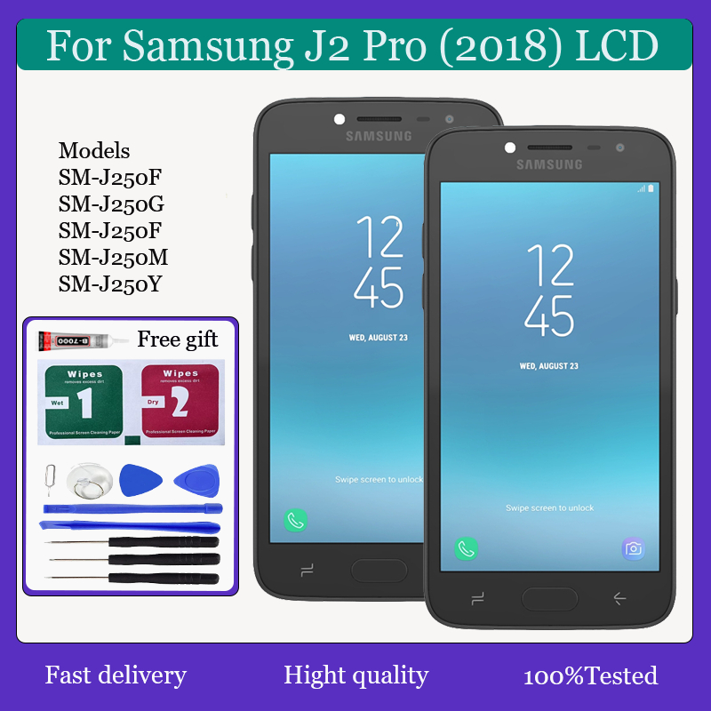 Chính Hãng Dành Cho Samsung Galaxy J2 Pro 2018 J250 LCD SM-J250 Bộ Số Hóa Màn Hình Cảm Ứng j2Pro ...