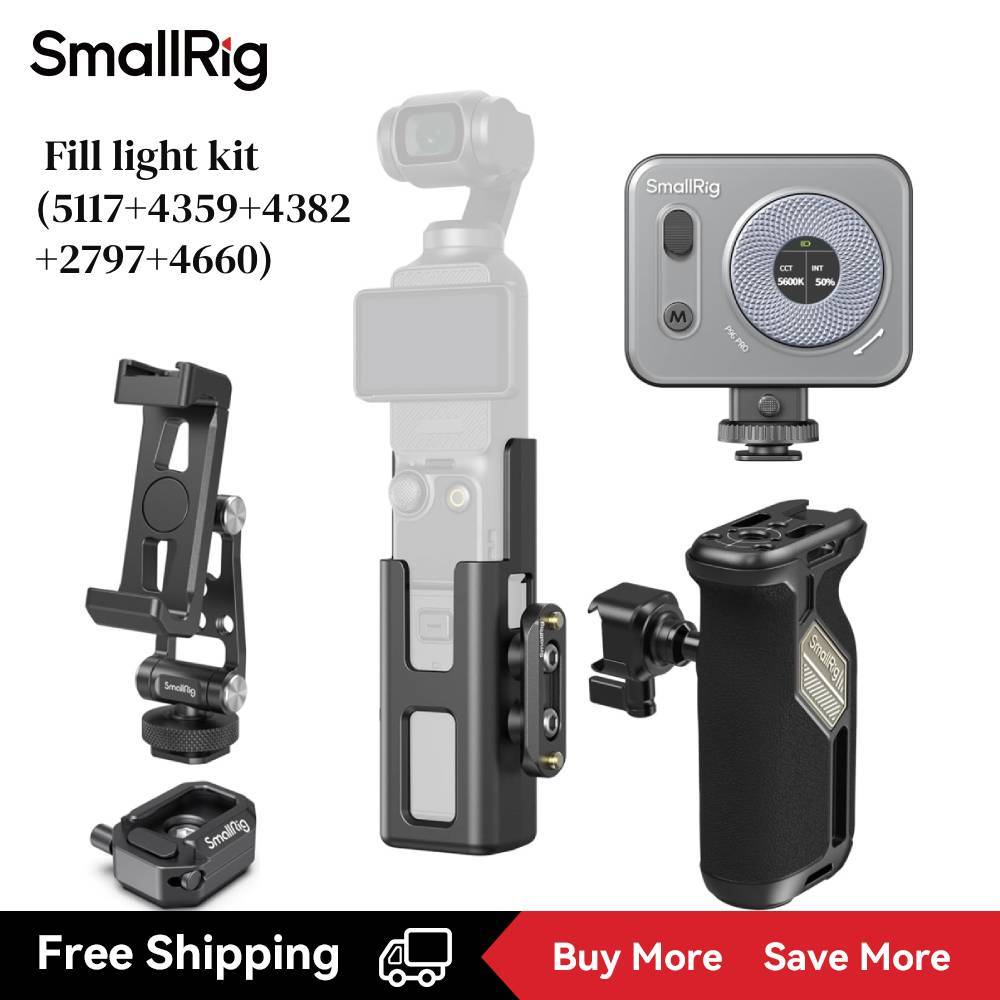 Smallrig 5 trong 1 / 4in1Kit cho Pocket 3 - Bộ chuyển đổi mở rộng 5117 và Tay cầm bên NATO xoay ...