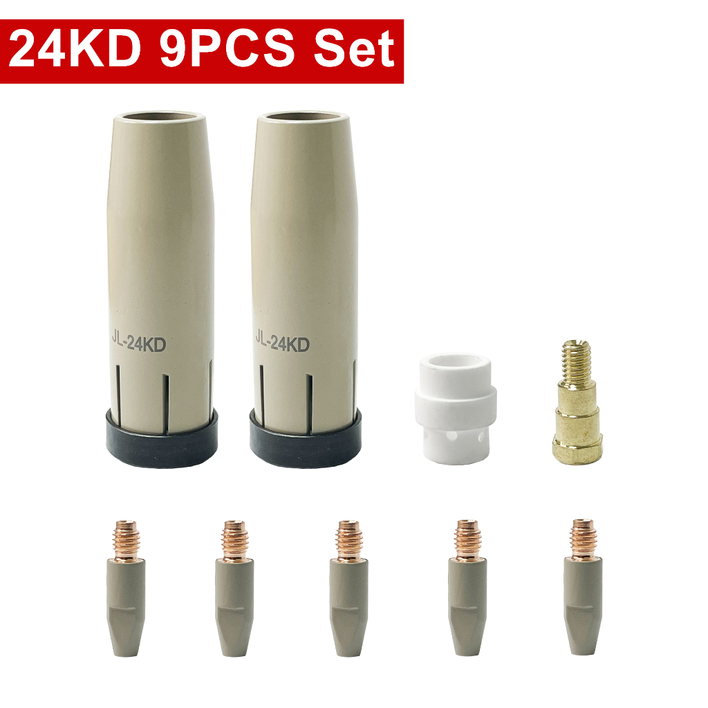 9 Cái / bộ, 24KD Mới Lớp Phủ Bảo Vệ Vòi Phun 0.8 / 1.0 / 1.2mm MIG ...