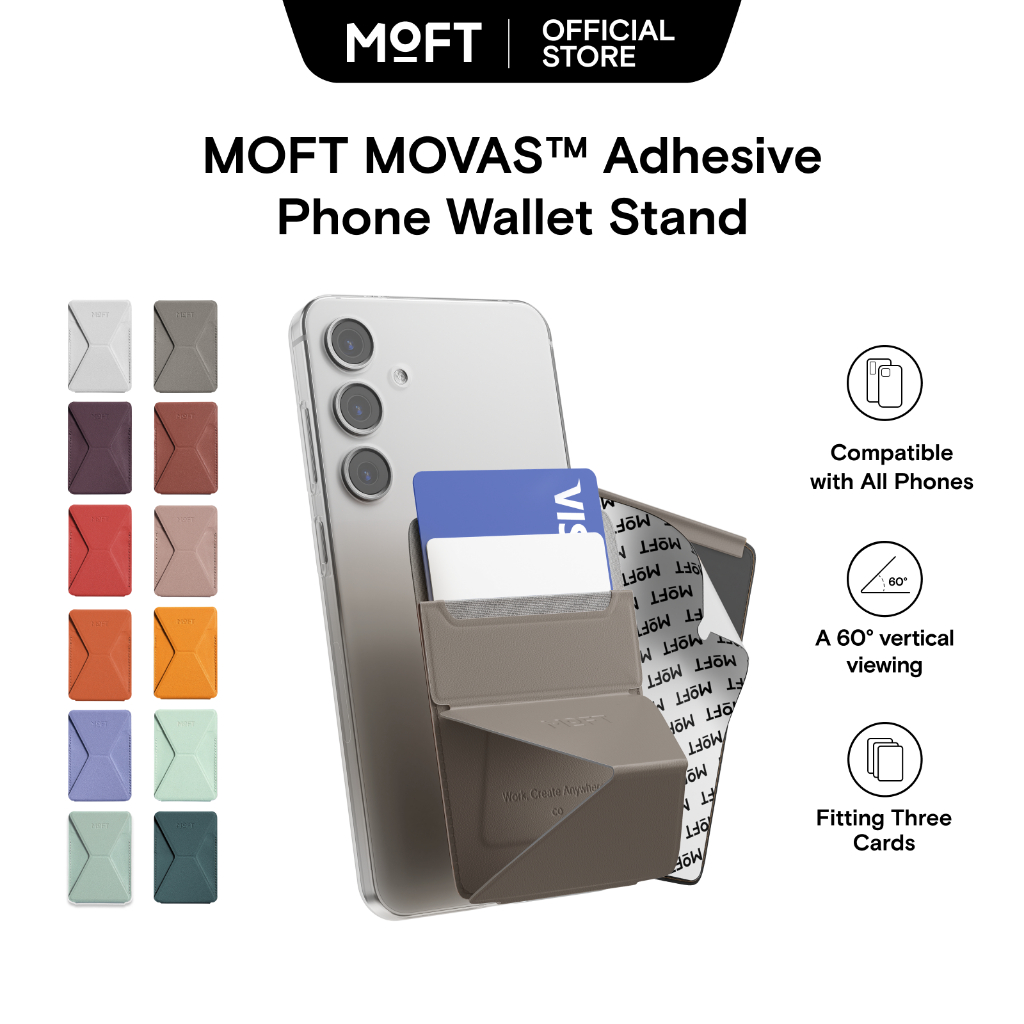 MOFT Phone Stand Holder MOVAS No Traces with 3M Adhesive Card Holder ...