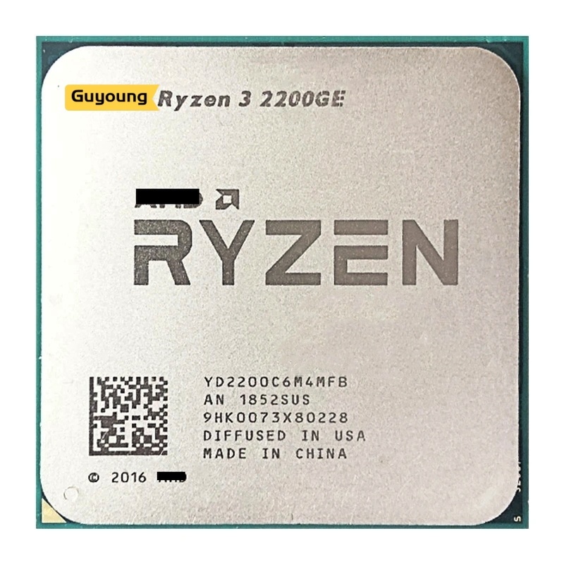 Yzx Ryzen 3 2200GE R3 2200GE 3.2 GHz Bộ xử lý CPU Quad-Core ...