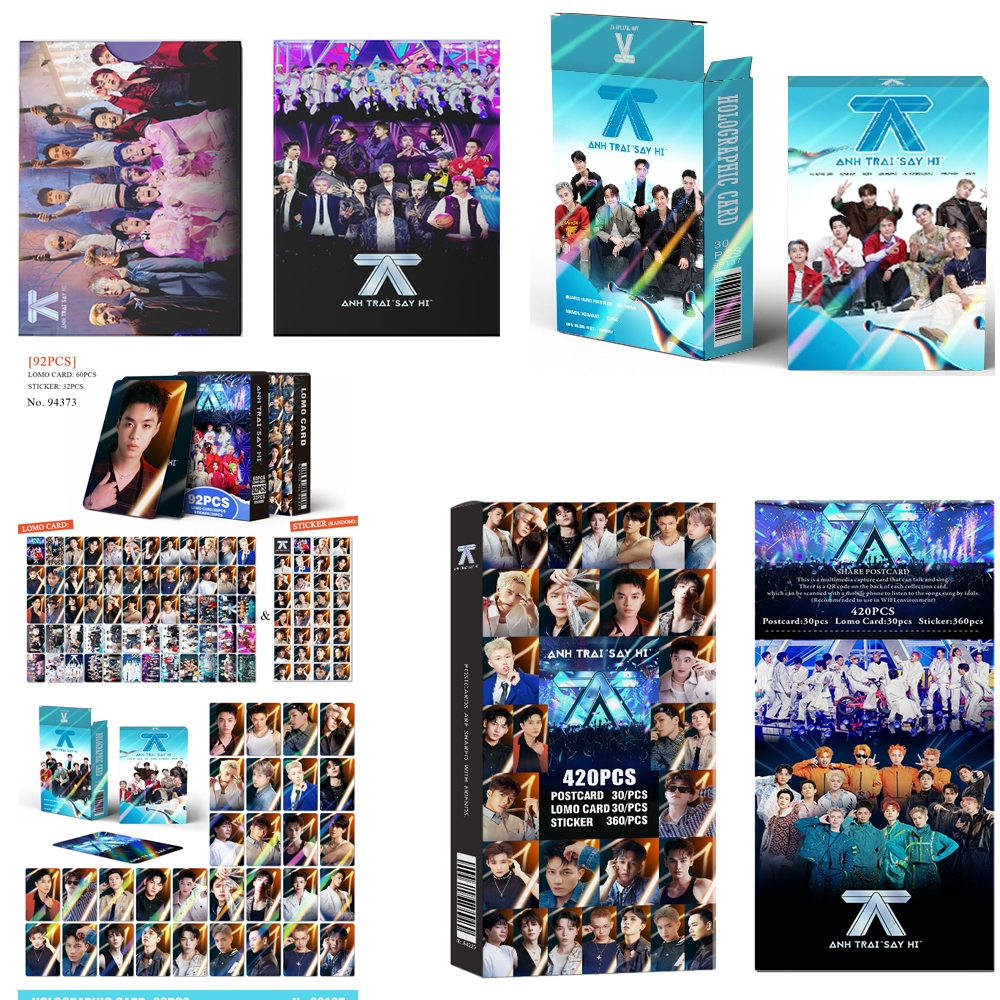 92 chiếc Anh Trai Say Hi Photocard Lomocard Say Hi Idol Collection ...