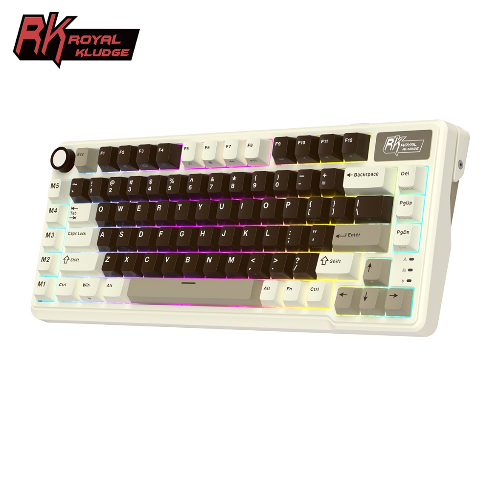 Royal Kludge RK L75 Mocha Grey 85 Key Diy Tri-Mode RGB Bàn phím cơ ...