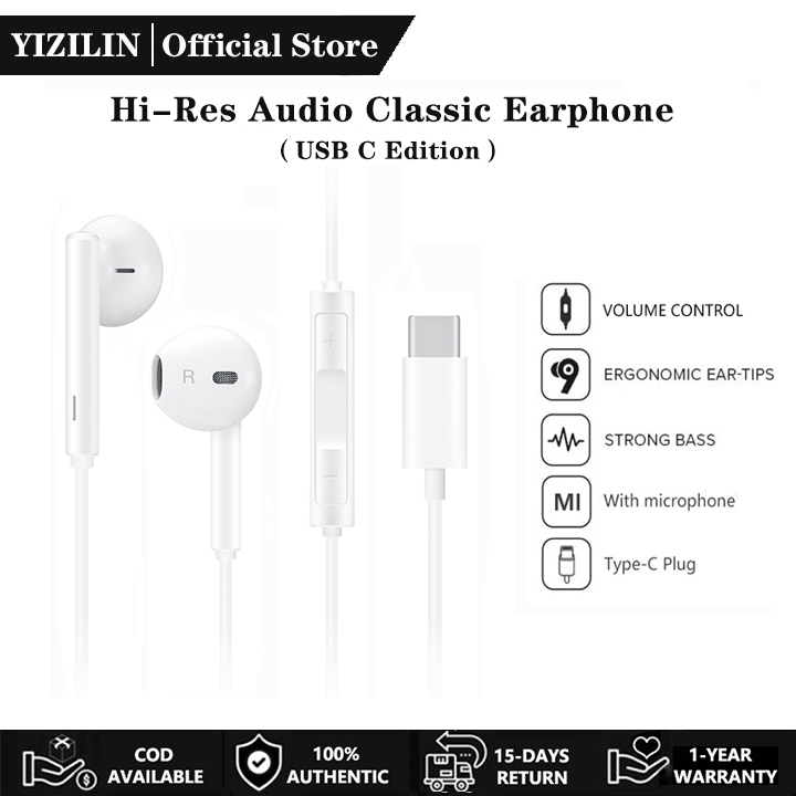 Yizilin Tai nghe Huawei Tai nghe có dây Type C cho P60 P50 P40 Pro Mate ...