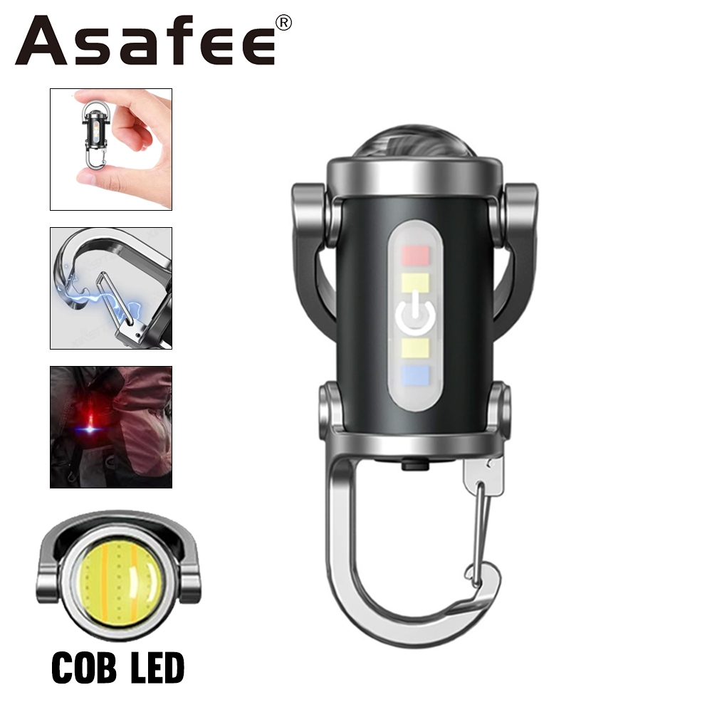 Đèn móc khóa Mini Asafee YS087 Tích hợp pin 1 * 14280 Đèn pin EDC Đèn ...