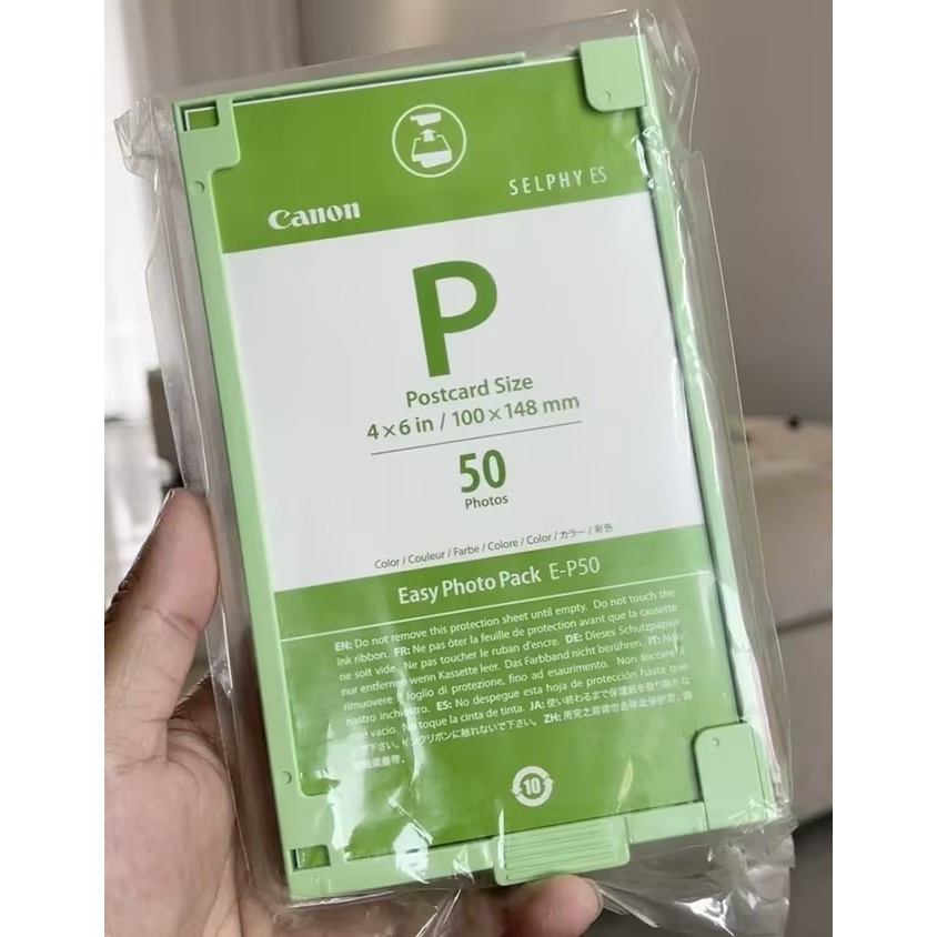 Bộ giấy máy in 6 inch chính hãng cho Canon Selphy ES1 / ES2 / ES3 ...